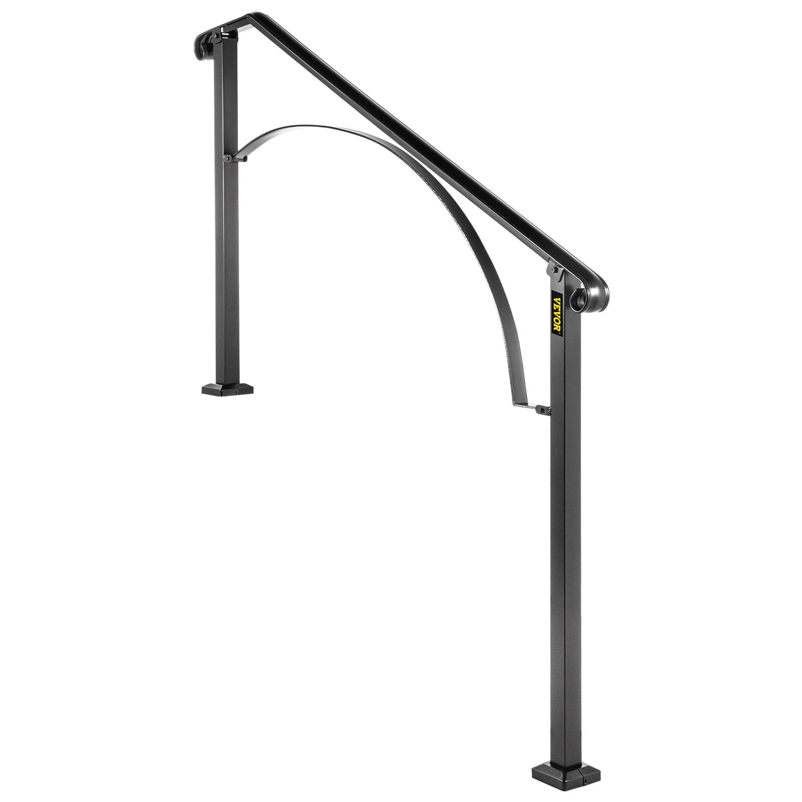 VEVOR Black Outdoor Stair Handrails (4-5 Steps) - Walmart.com