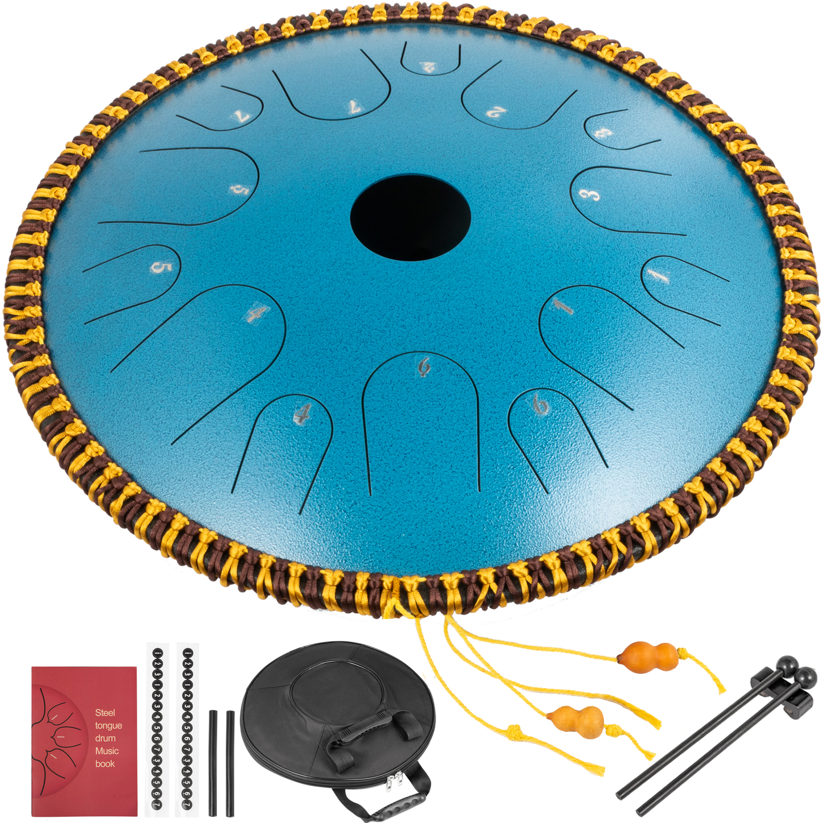 Mike Balter 23B Pro Vibe Series Blue Medium Vibraphone Mallets w/ Birch ...