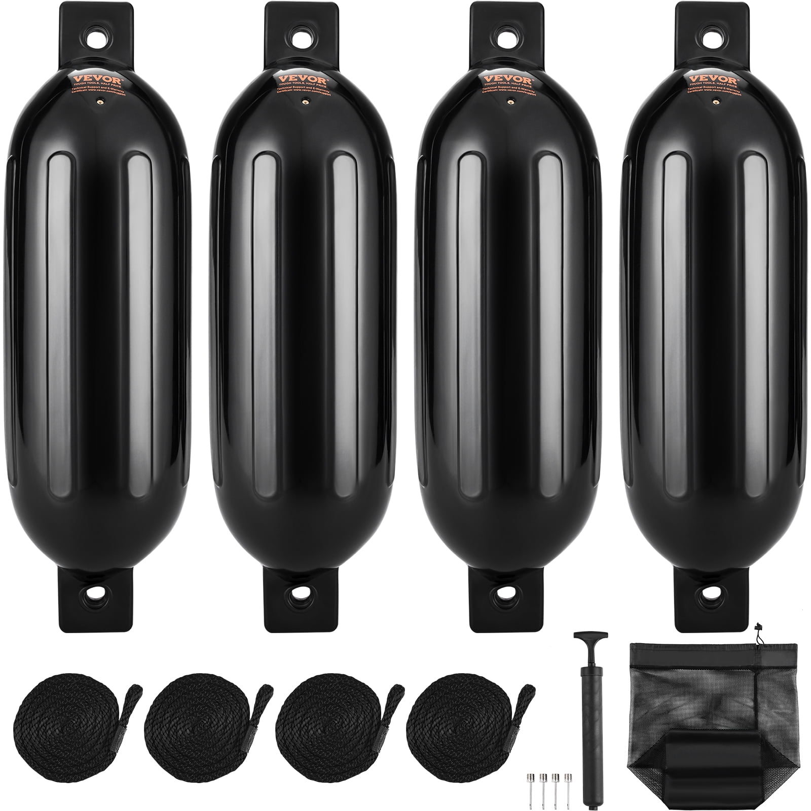 VEVOR Boat Fenders, 6.5" x 23" Boat Bumpers for Docking, Inflatable ...