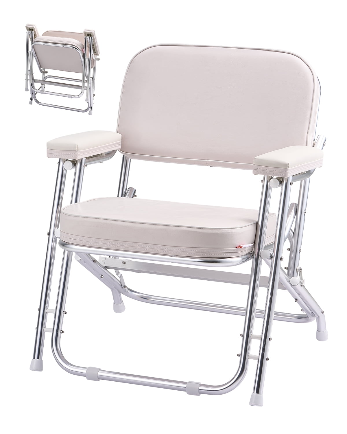 VEVOR Boat Seat, Folding Deck Chair Boat Seat with Aluminum Alloy Frame ...