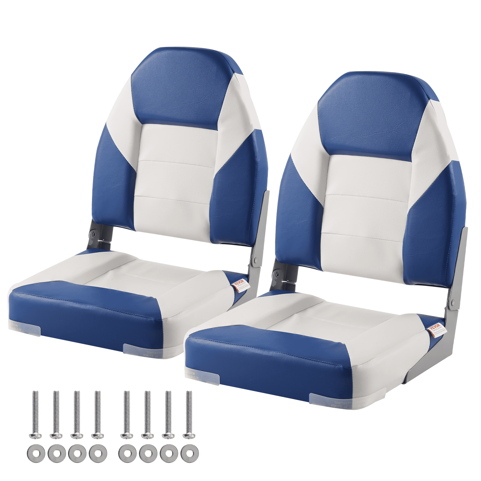VEVOR Boat Seats, 21.85" High Back Boat Seat, Folding Boat Chair with ...