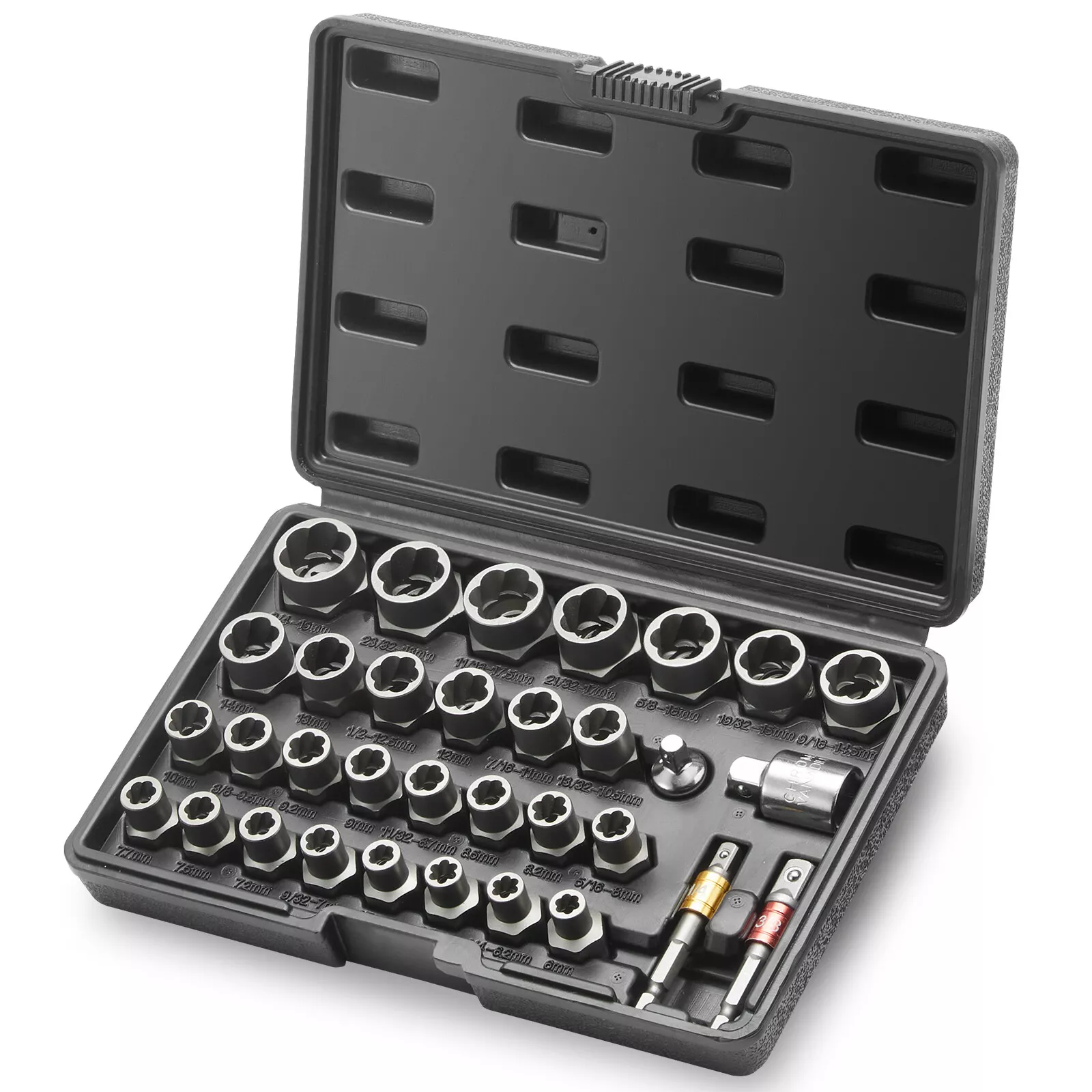VEVOR Bolt Extractor Set 29-Piece Bolt and Nut Remover Set with Storage ...
