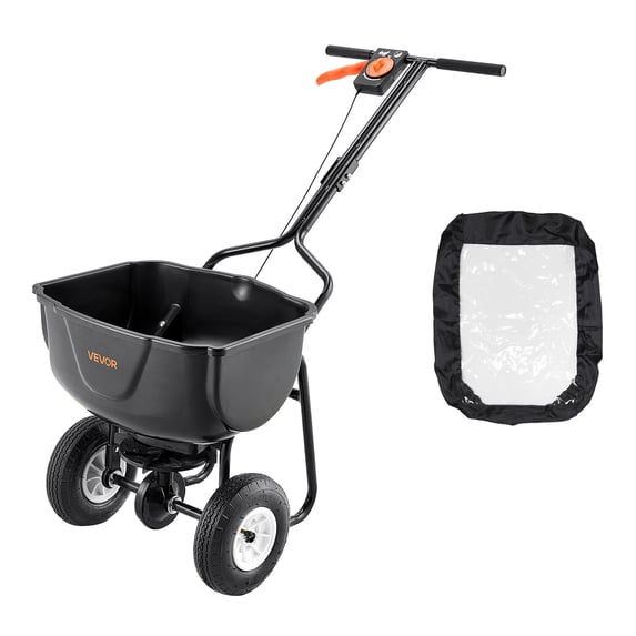 VEVOR Broadcast Spreader, 60LBS Capacity, Walk-Behind Push Spreader, 0 ...