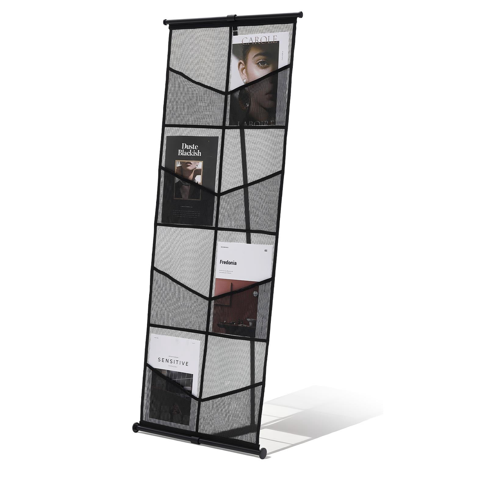 VEVOR Brochure Display Stand, 4-Tier 8 Pockets Mesh Literature Display ...