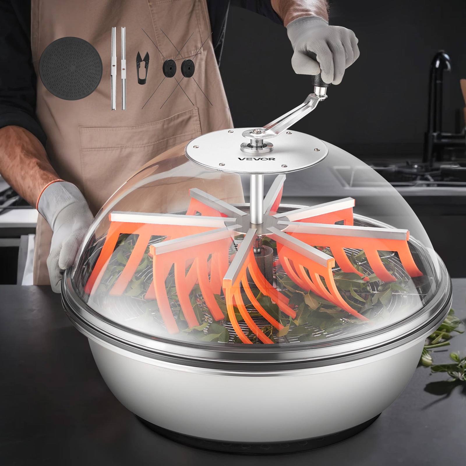 VEVOR Bud Leaf Bowl Trimmer, 24 in Manual Bud Trimmer, with Sharp ...