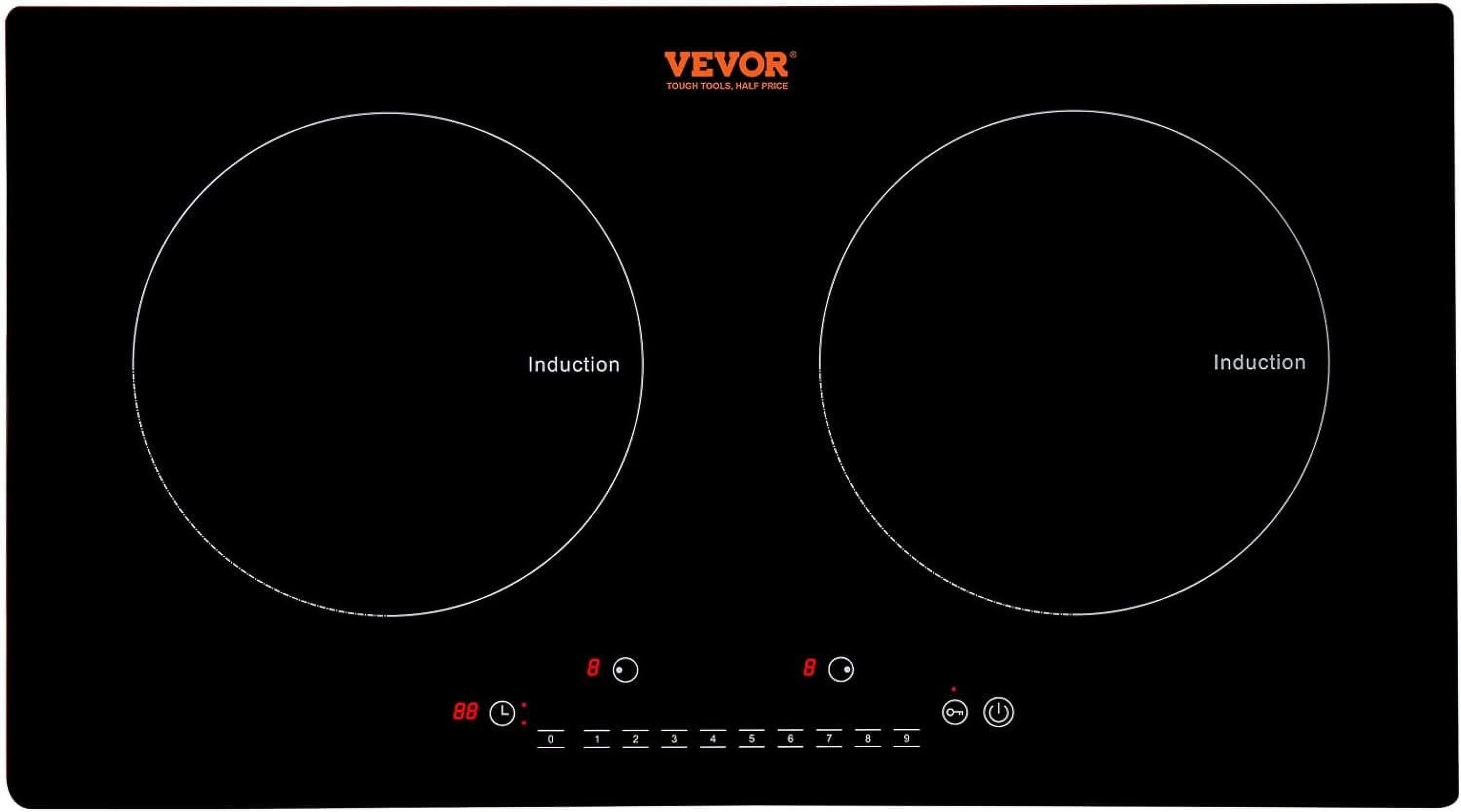 VEVOR Built-in Induction Electric Stove Top 24 Inch,2 Horizontal ...