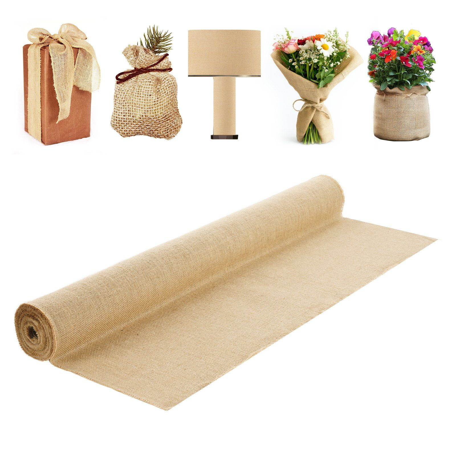VEVOR Burlap Fabric Roll Burlap Tree Wrap 40 in x 30 ft for Crafts ...