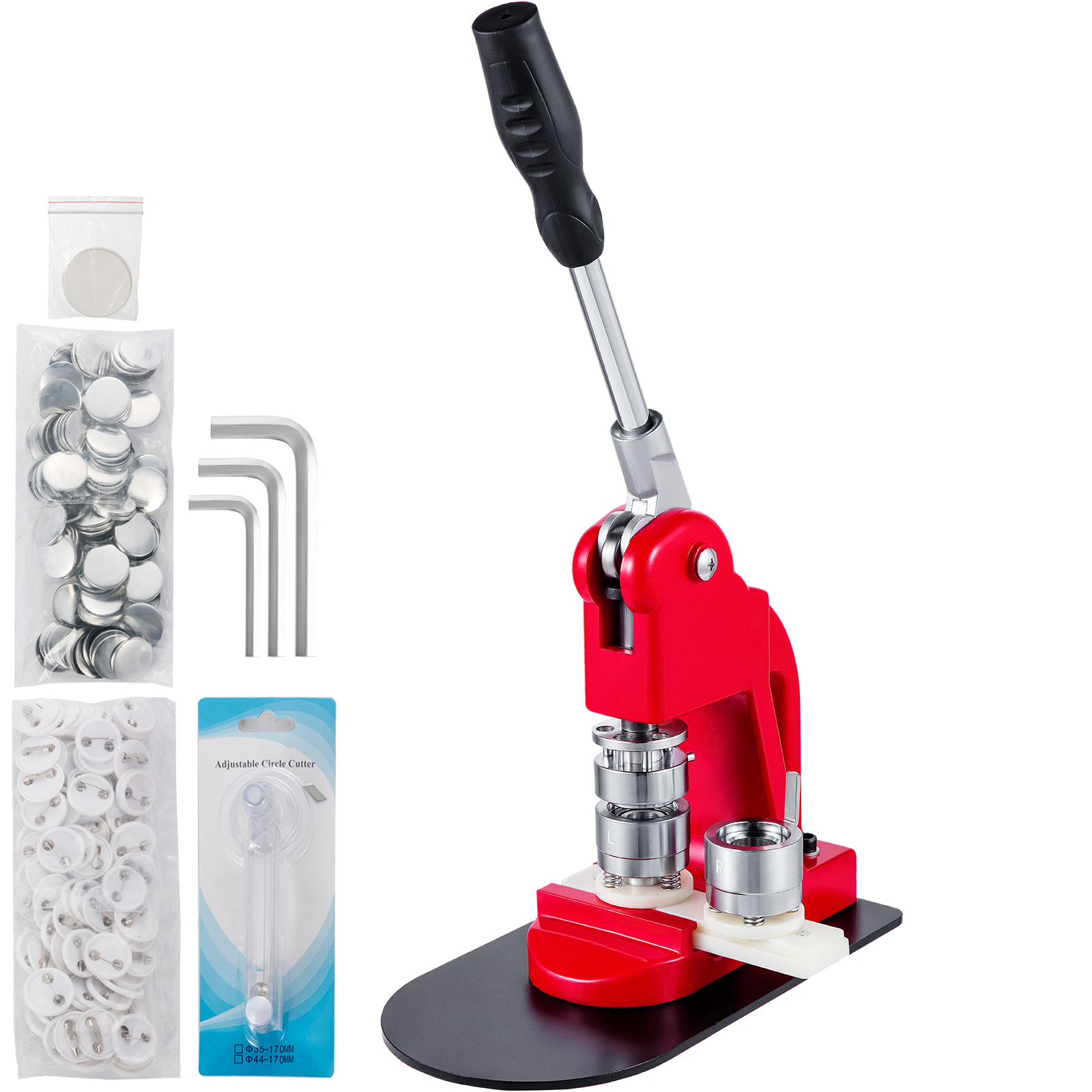 VEVOR Button Badge Maker Machine 25mm（1 in）DIY Pin Button Maker Machine ...