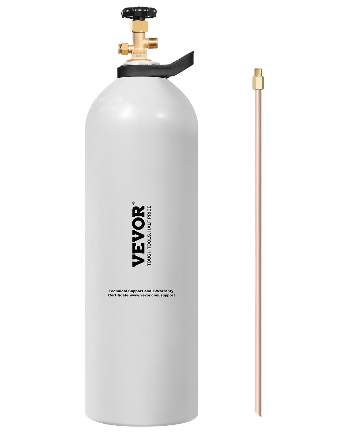 VEVOR CO2 Tank, 20 lbs New Aluminum Alloy Cylinder, CO2 Air Tank with ...