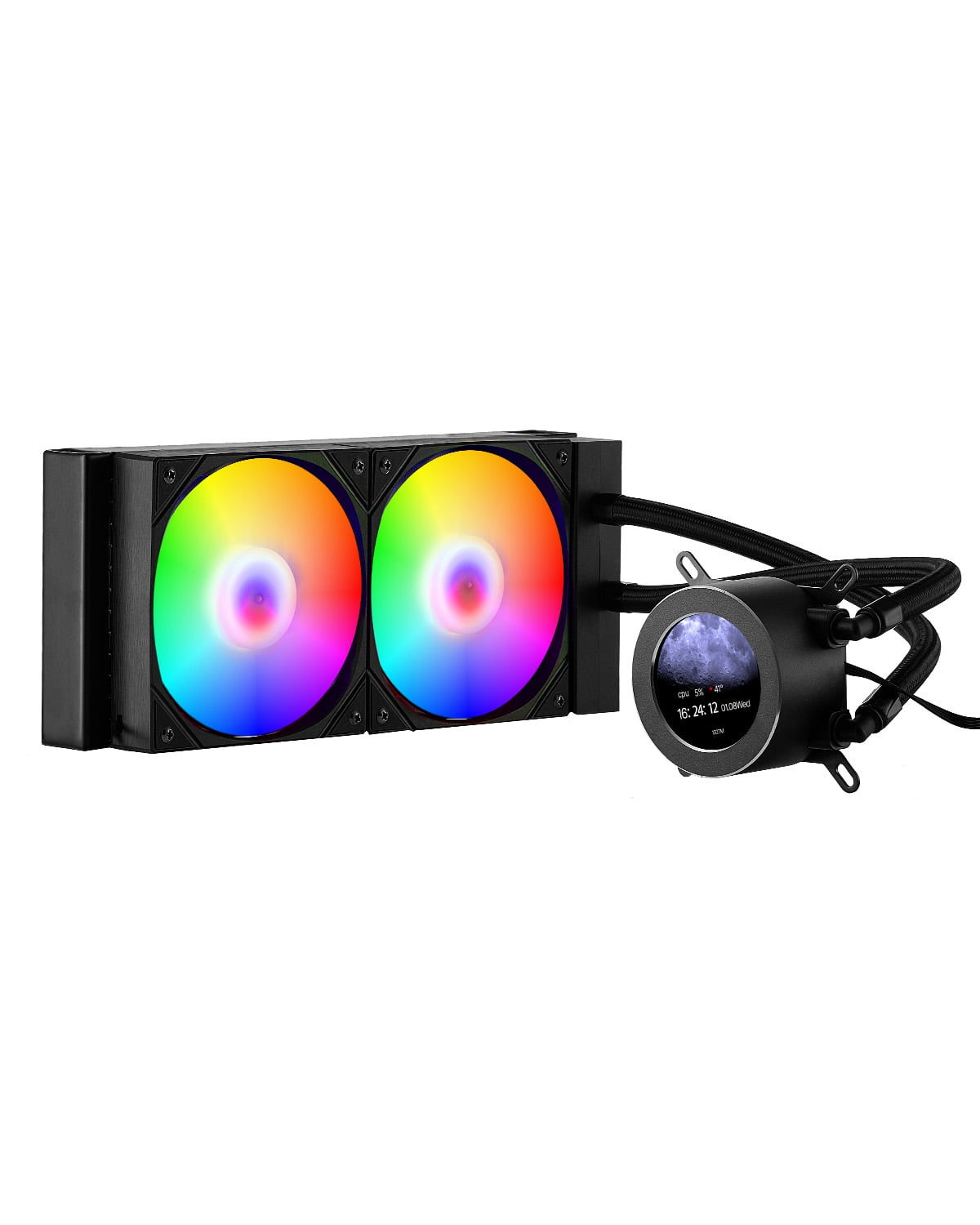 VEVOR CPU Liquid Cooler, AIO CPU Water Cooler - 120mm PWN Fans & Pump ...
