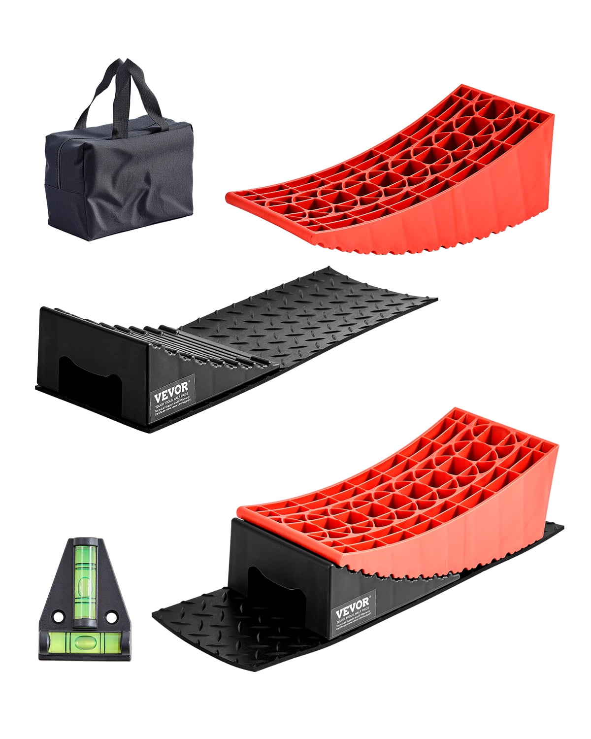 VEVOR Camper Levelers, 2 Pcs RV Leveling Blocks, up to 8818.5lbs Camper Wheel Chocks, Max.4 ...