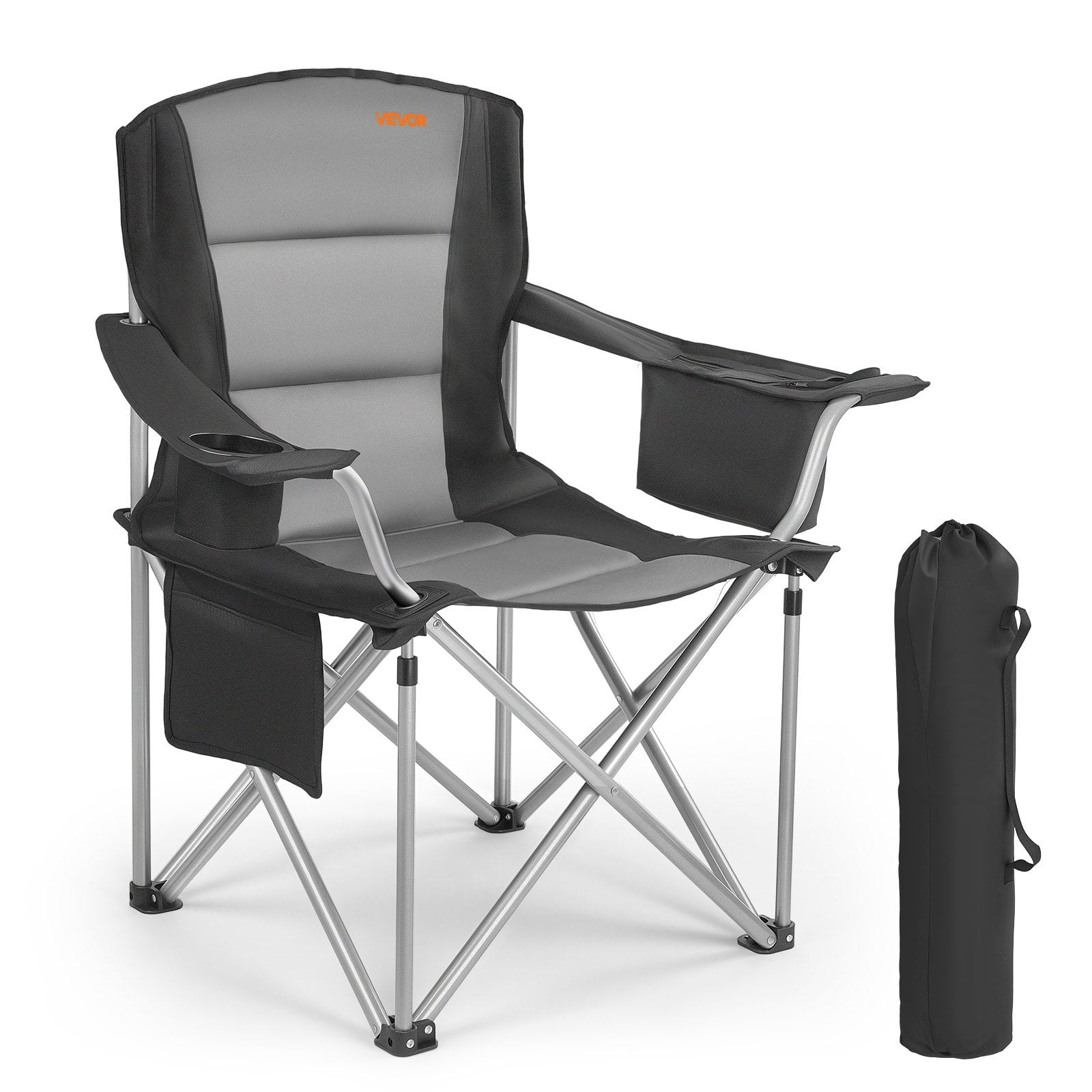 VEVOR Camping Folding Chair for Adults, Portable Heavy Duty Outdoor ...