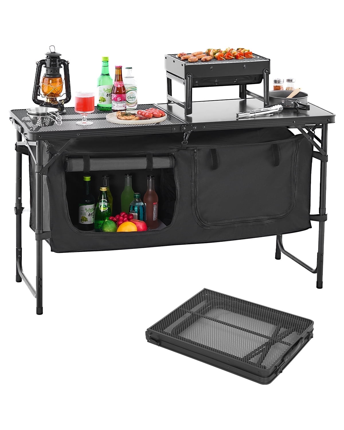 VEVOR, Camping Kitchen Table, SKU10, Folding Outdoor Cooking Station ...
