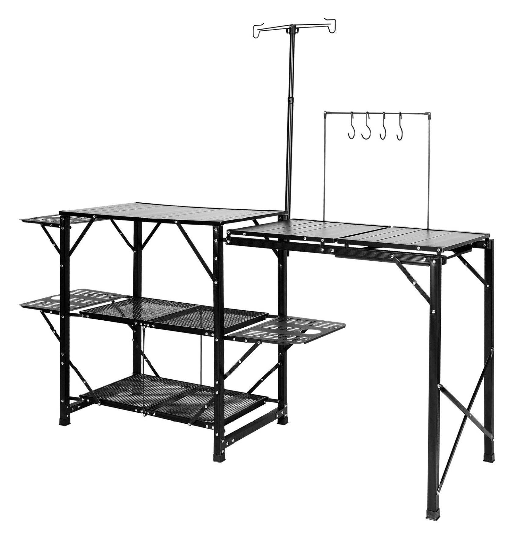 VEVOR Camping Kitchen Table - Portable Folding Cook Station with Sink ...