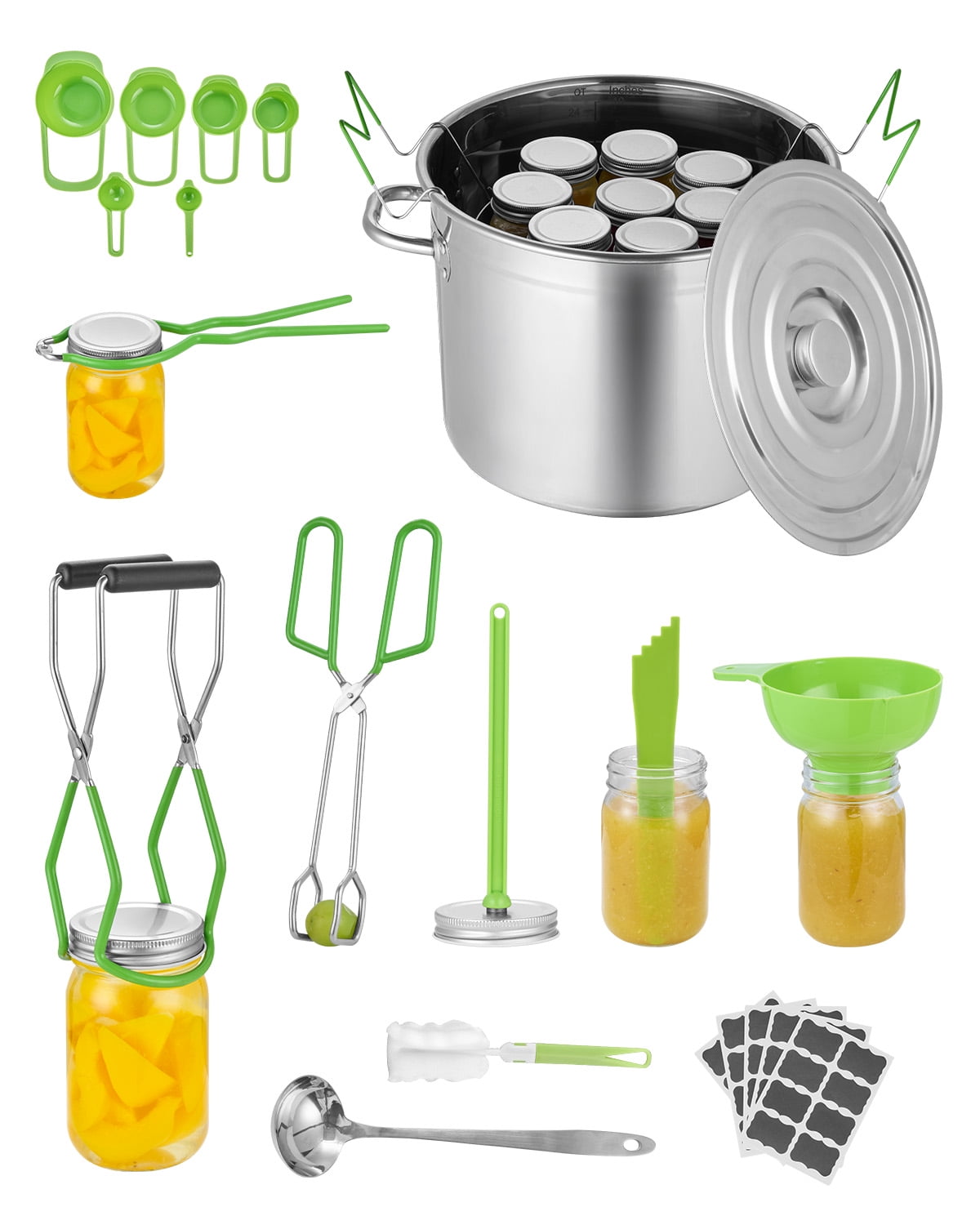 VEVOR Canning Supplies Starter Kit, 11 Pieces Stainless Steel Water ...
