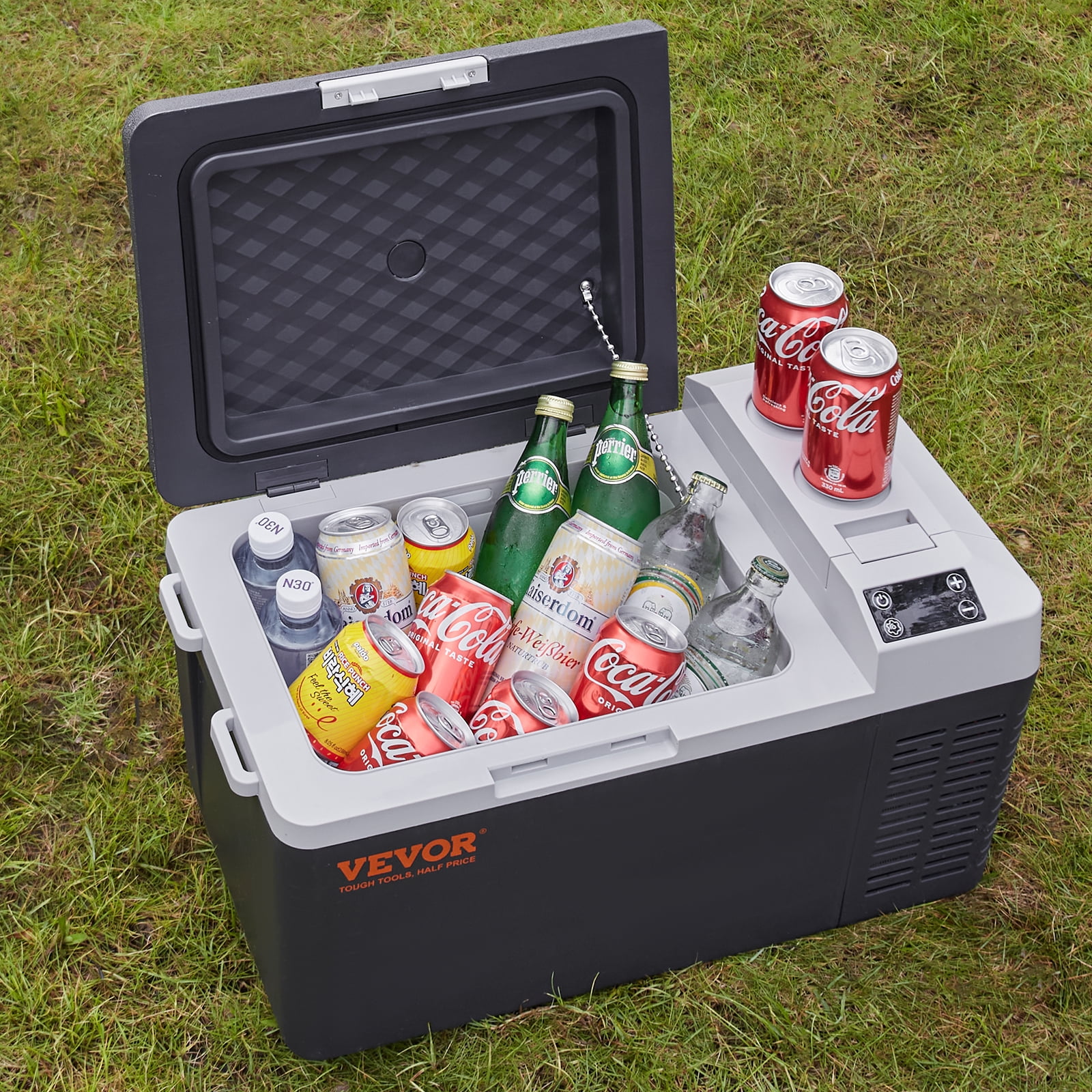 VEVOR Car Refrigerator 21Qt, 12V Portable Freezer, Dual-Zone, -4℉ to 50 ...