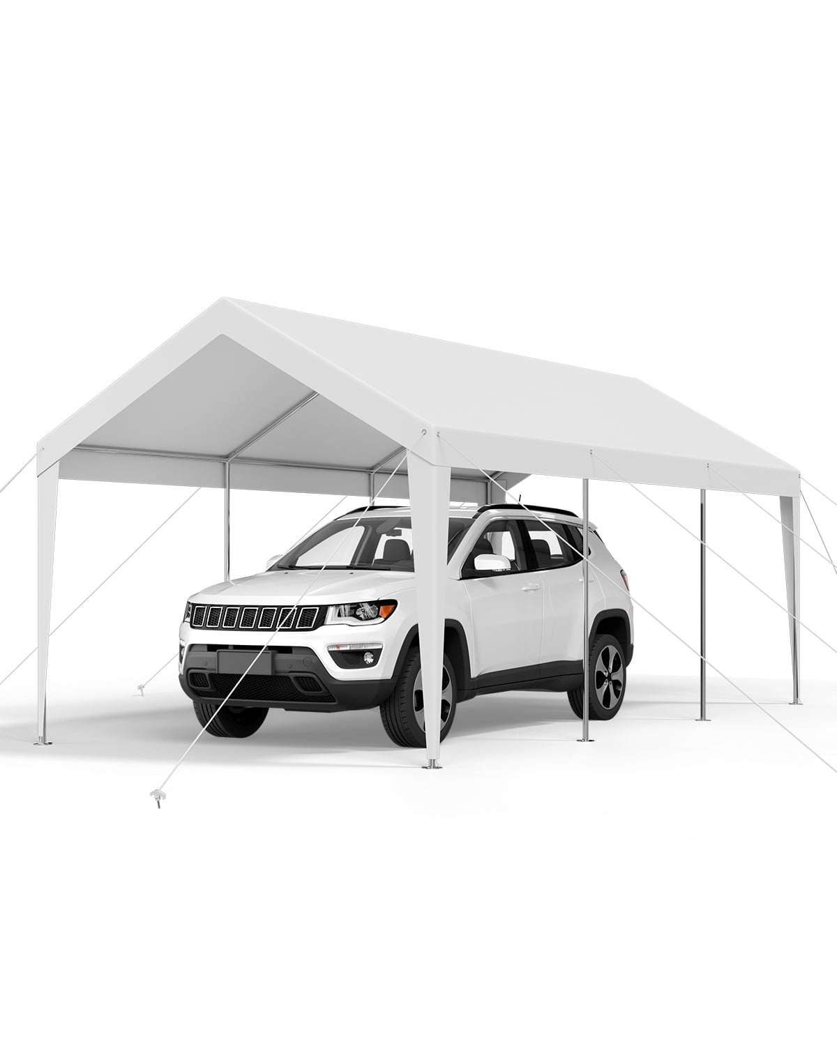 VEVOR Carport, 10 x 20 FT Outdoor Car Canopy, Potable Carport, Heavy ...