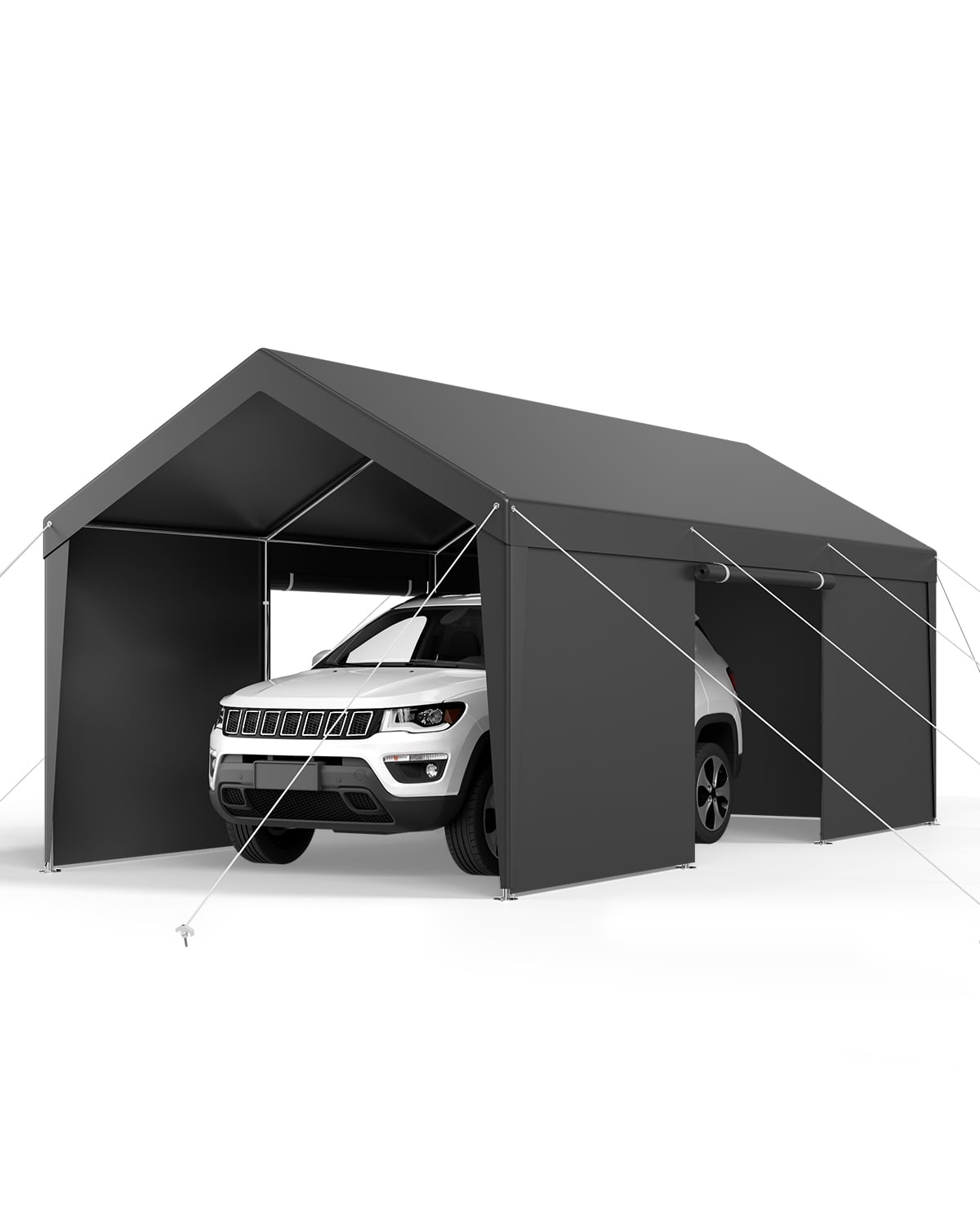 VEVOR Carport, 12 x 20 FT Outdoor Car Canopy, Potable Carport with ...