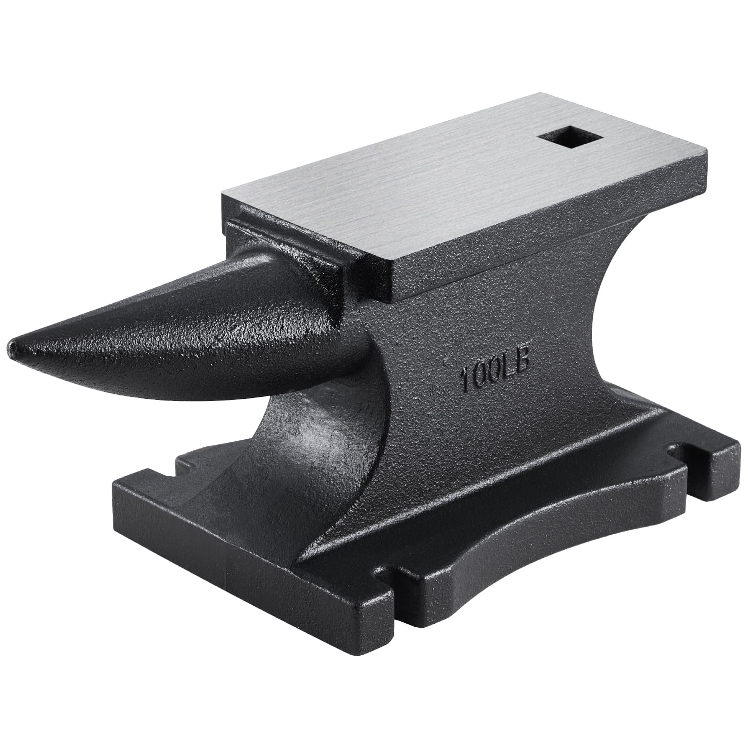 VEVOR Cast Iron Anvil, 100 Lbs/45kg Single Horn Anvil, with 10.4 x 5 in ...