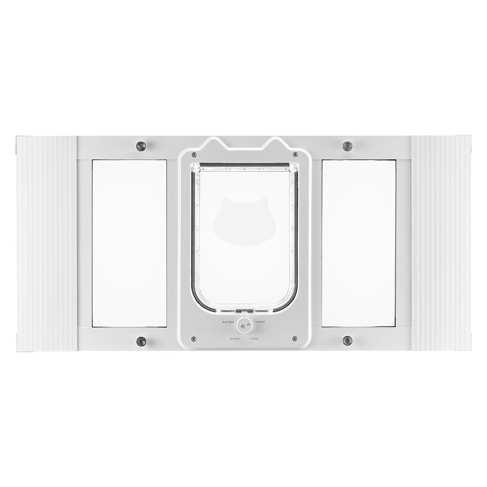 VEVOR Cat Door for Window, Adjustable to Fit Window Width 27"-32", 4 ...