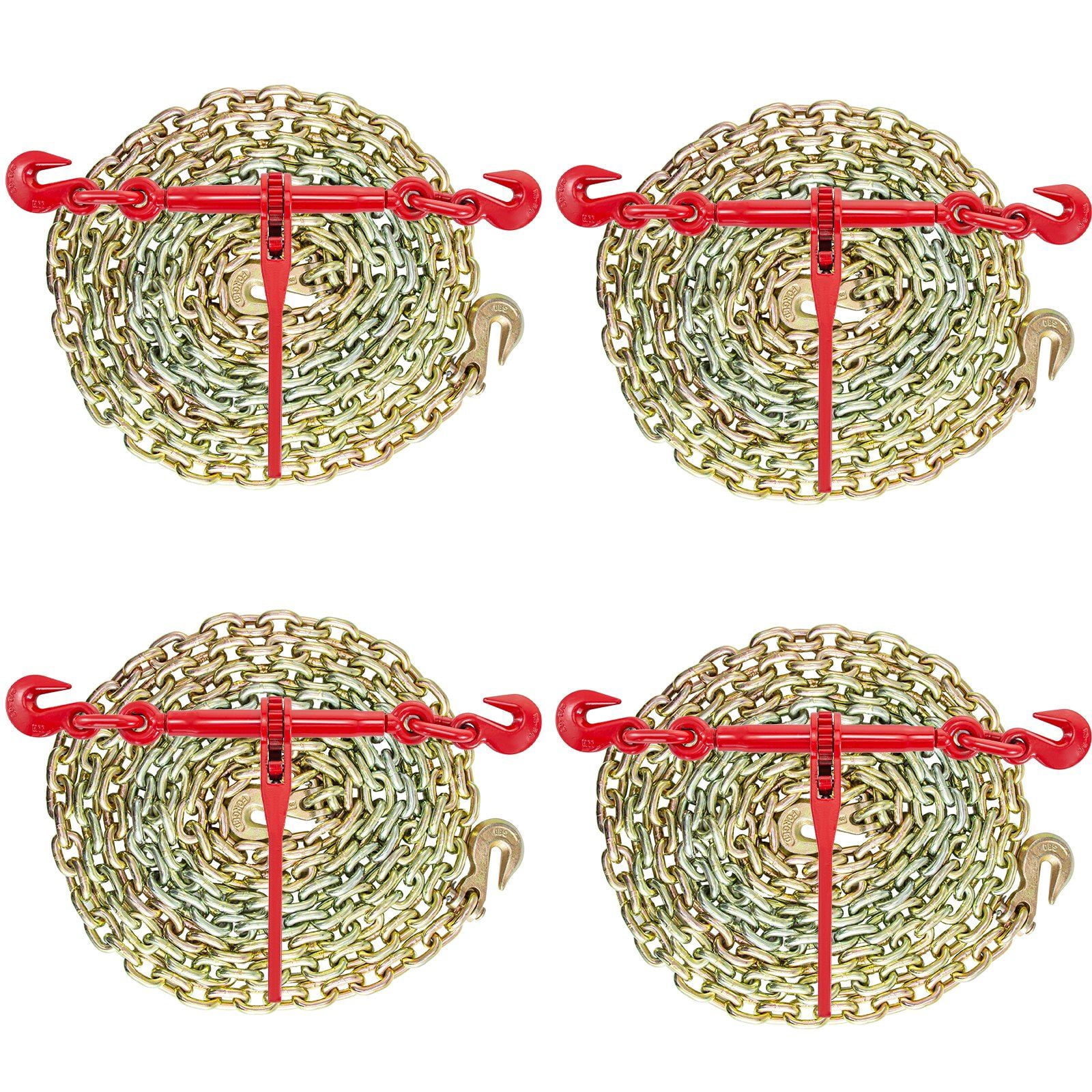 VEVOR Chain and Binder Kit 3/8in-1/2in, Ratchet Load Binders 9215lbs ...
