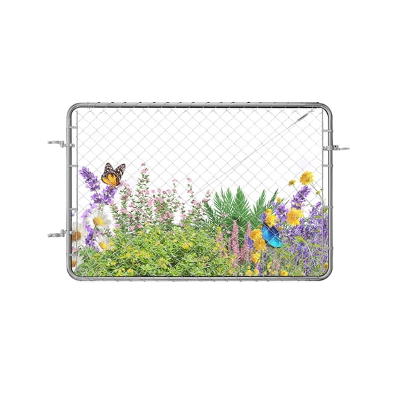 VEVOR Chain Link Fence Gate, 72 x 48 in, Adjustable Chain Link Fence ...