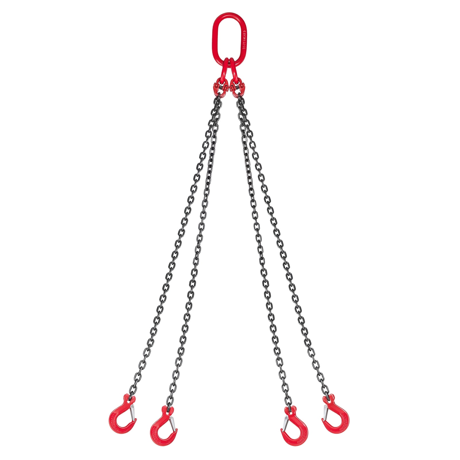 VEVOR Chain Sling, 1/4 in x 5 ft Lifting Chains with 4 Leg Grab Hooks ...