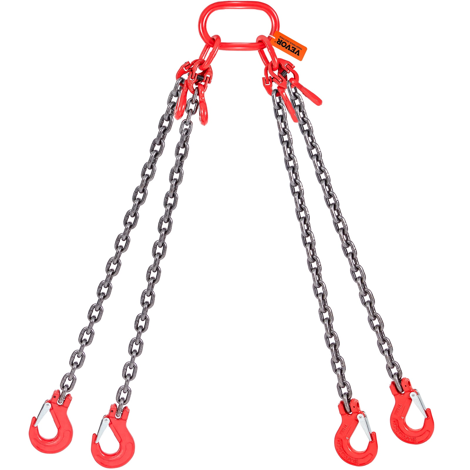 VEVOR Chain Sling, 5/16 inch x 5 ft Lifting Chains with Hooks, G80 Engine Chain Hoist Lifts ...