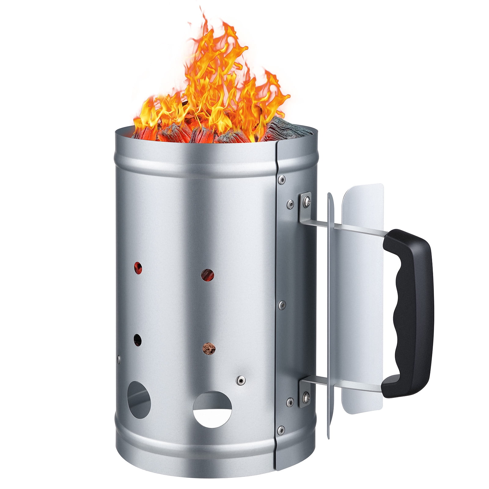 VEVOR Charcoal Chimney Starter, 4 lbs Large Capacity Coal Fireplace ...