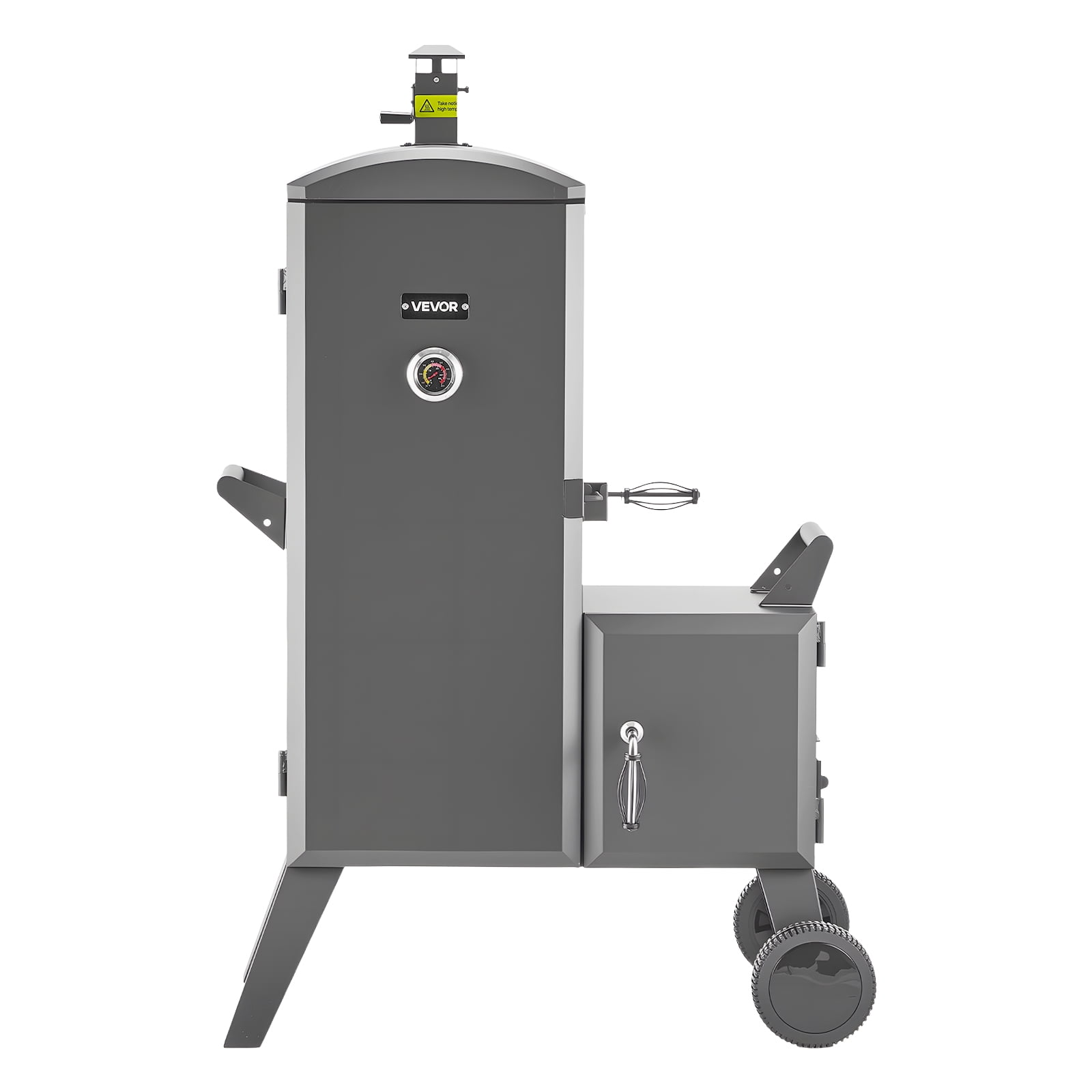 VEVOR Charcoal Offset Smoker, Heavy-Duty Steel BBQ Offset Smoker with ...