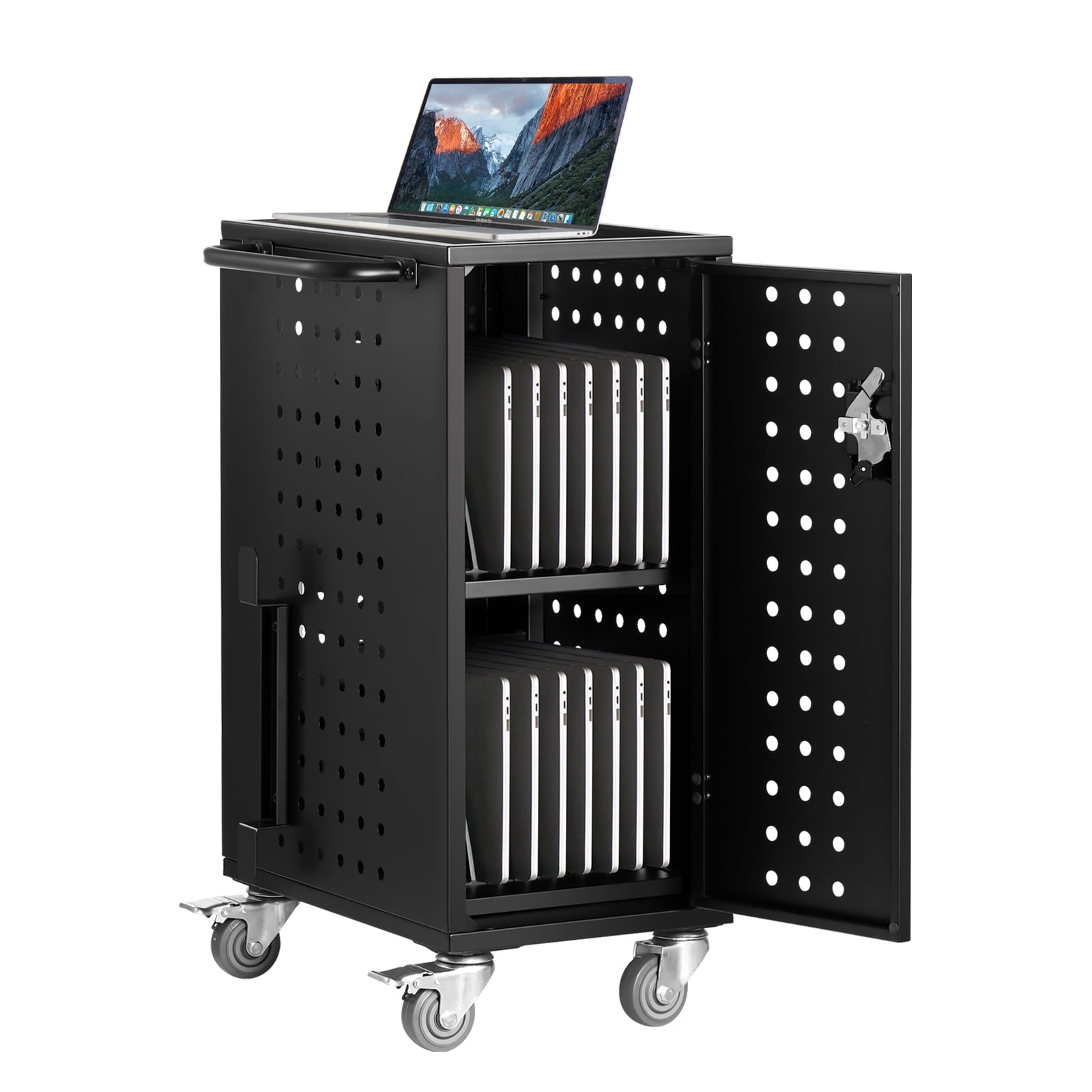 VEVOR Charging Cart, 16 Device Mobile Charging Station, Up to 15.6 in ...