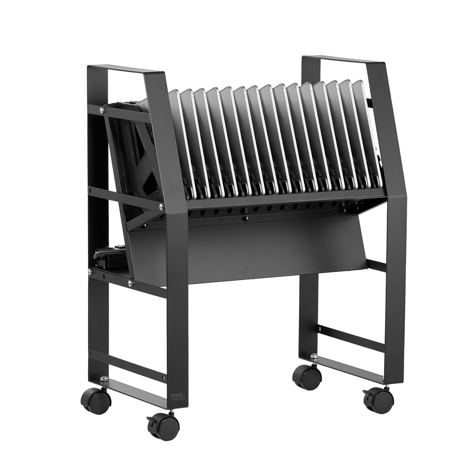 VEVOR Charging Cart, 16 Device Mobile Open Charging Station, Up to 15.6 ...