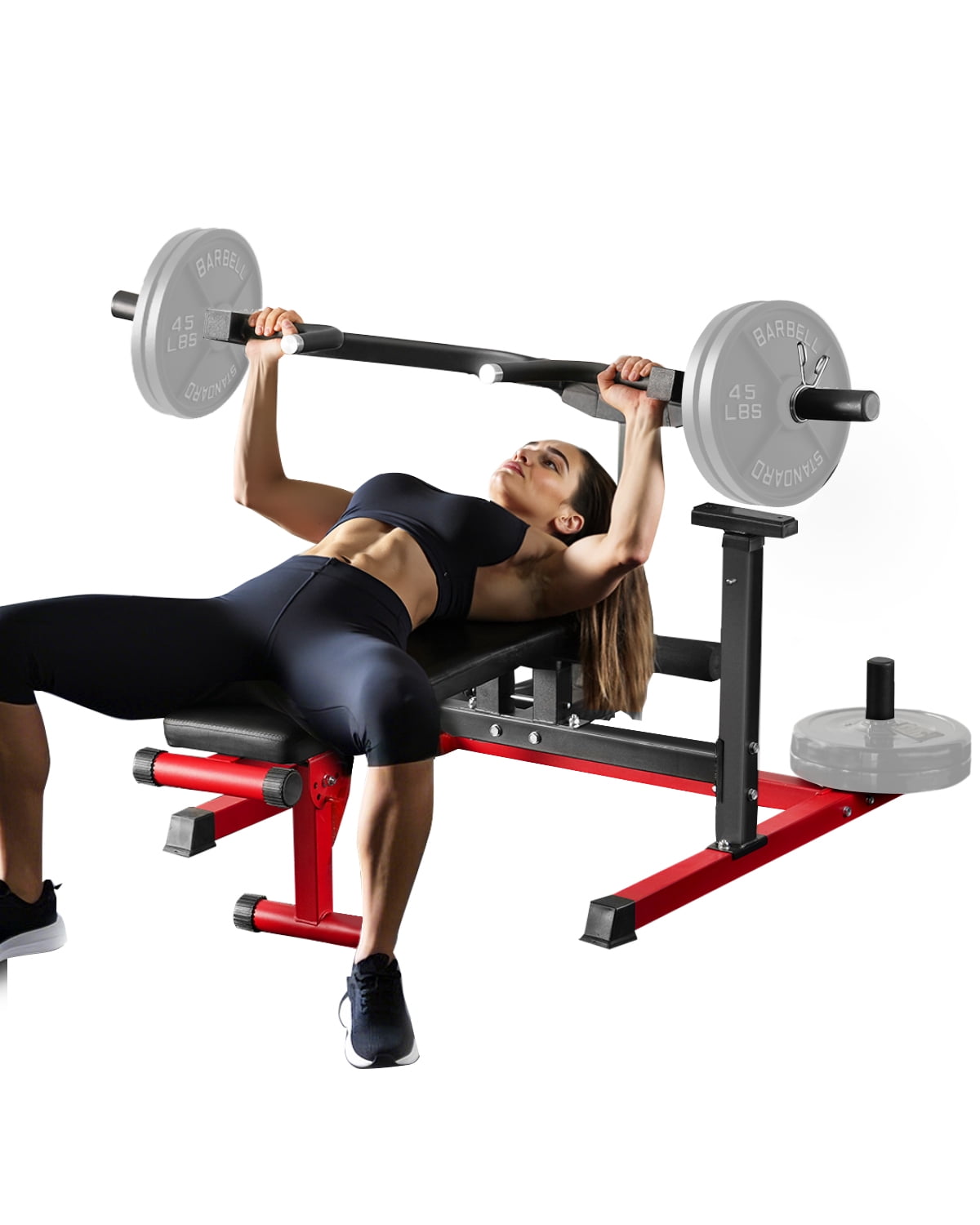 VEVOR Chest Press Machine, 450 LBS Bench Press Set, Adjustable Flat ...