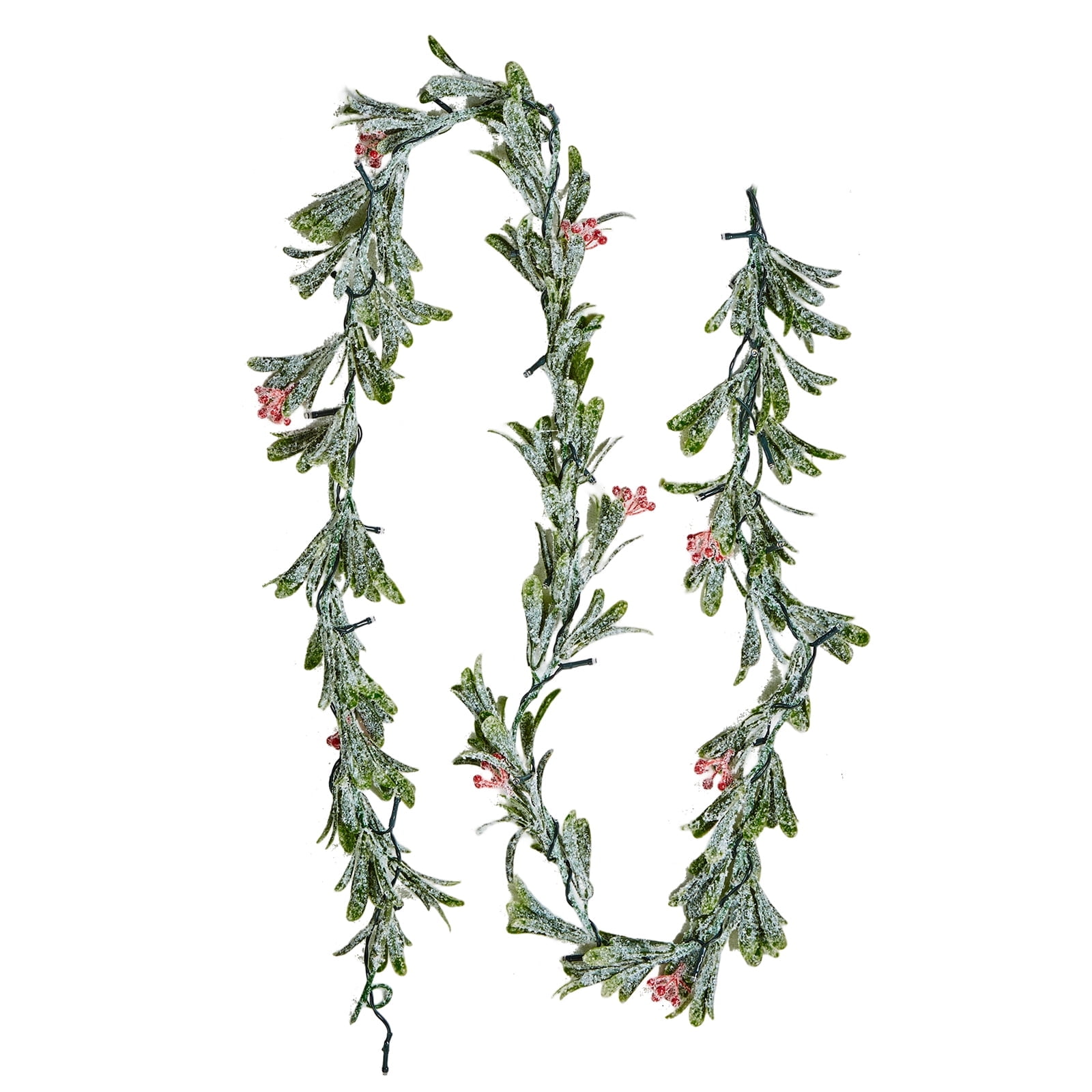 VEVOR Christmas Garland, 6.6-FT Realistic Greenery Decorated with Vines ...