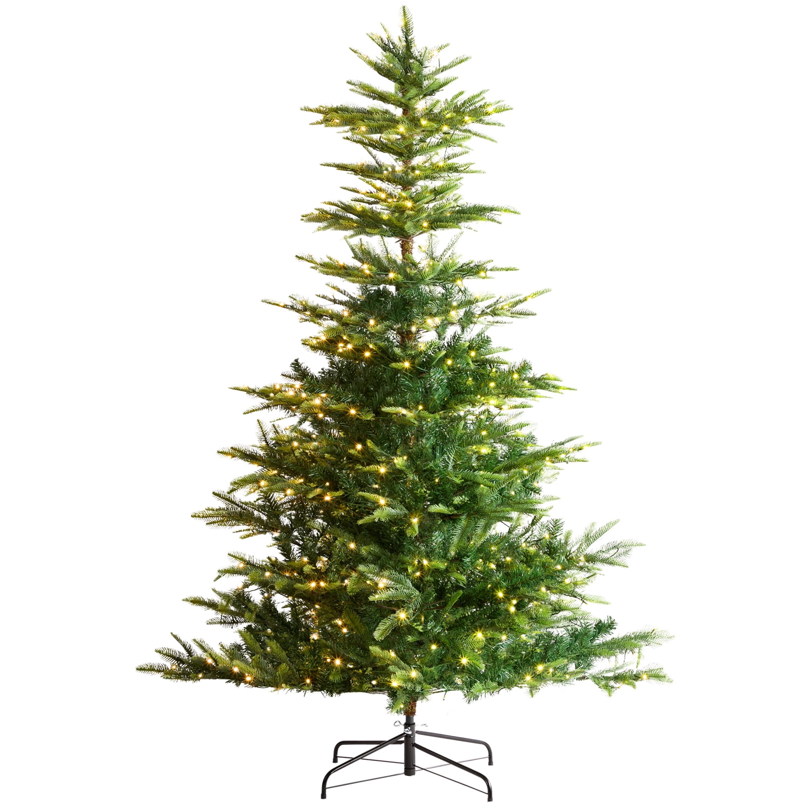 VEVOR Christmas Tree, 6.5ft Prelit Artificial Xmas Tree, Full Holiday ...