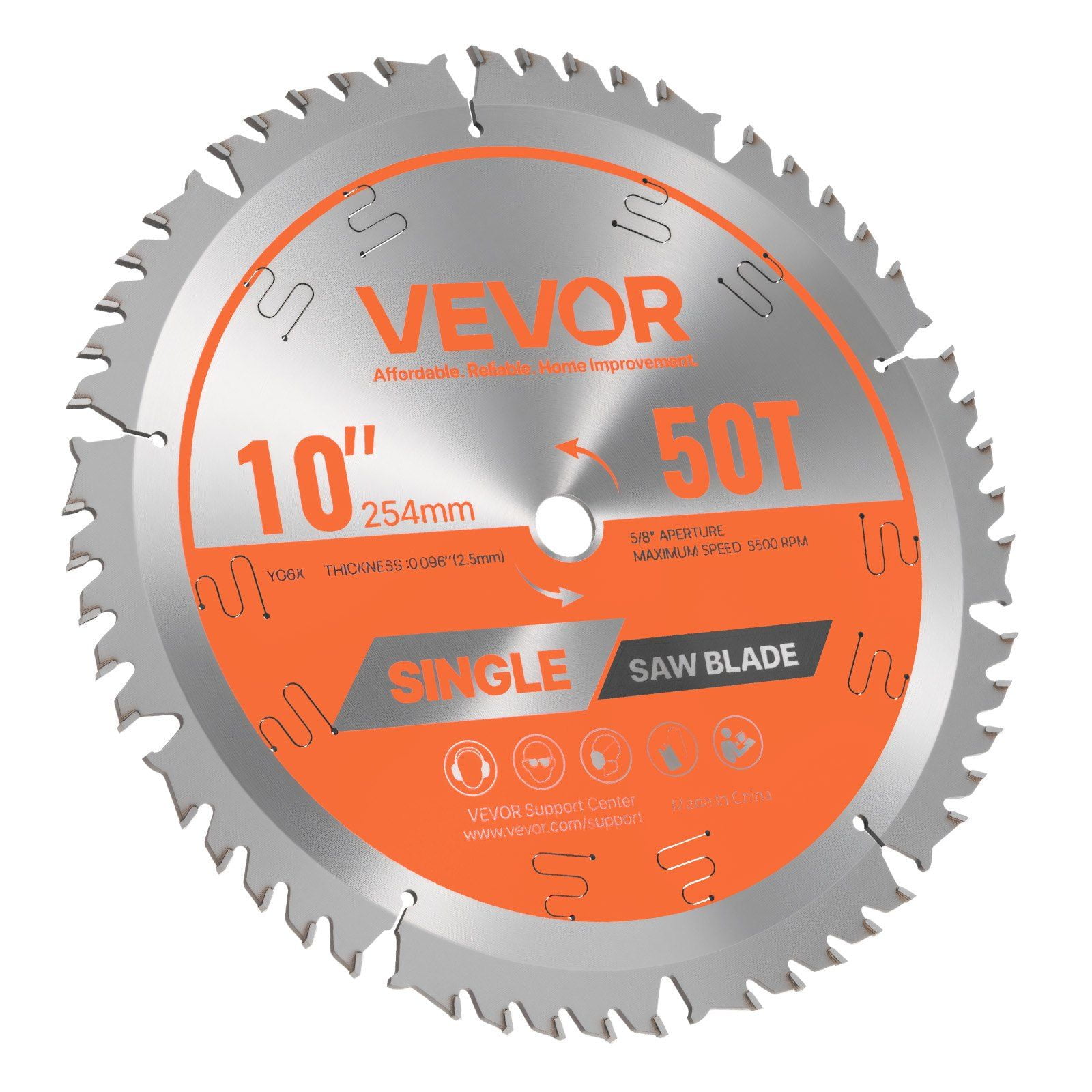 VEVOR Circular Saw Blade Wood Cutting Blade for Circular Saw 10 inch 50 ...