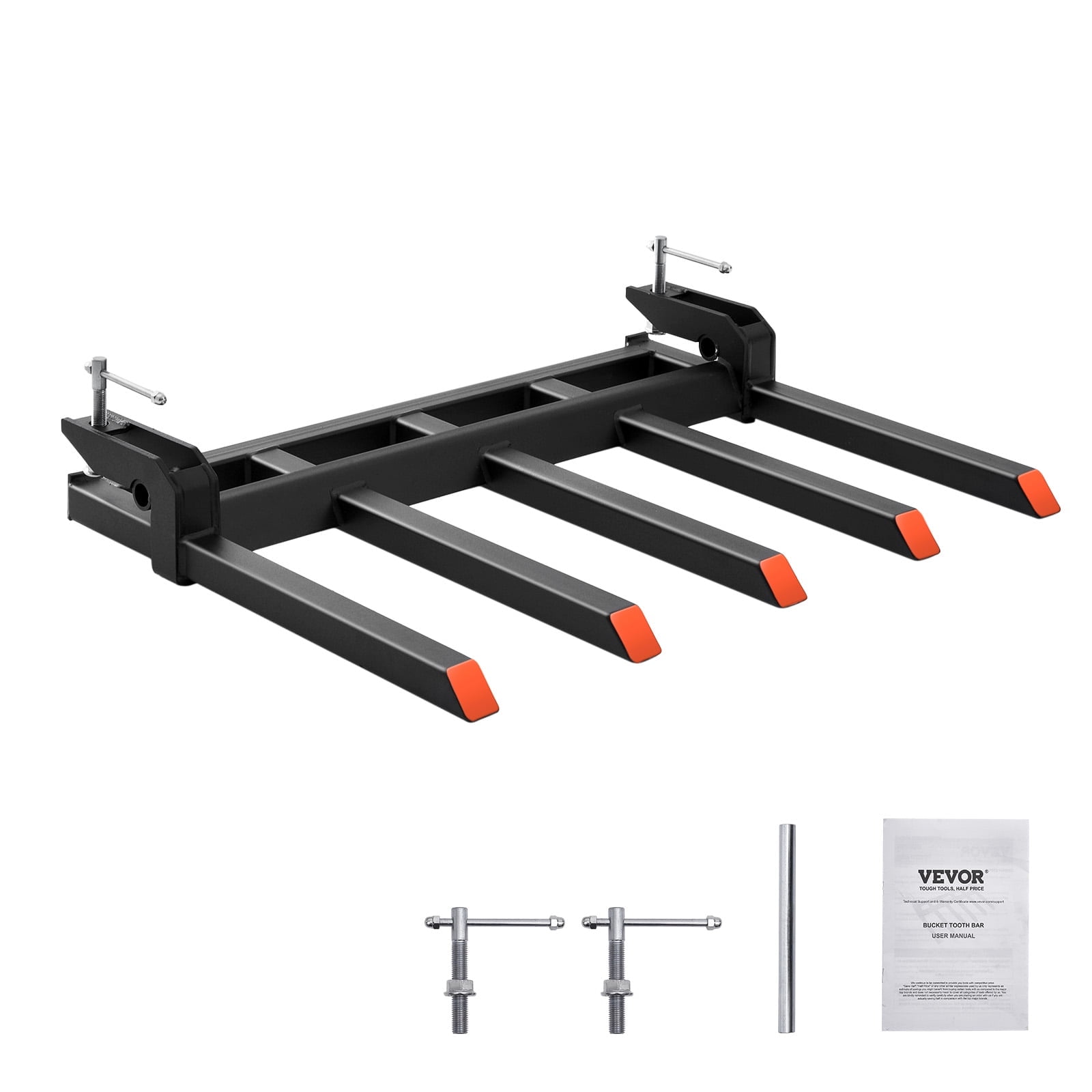 VEVOR Clamp on Debris Forks to 48" Bucket,2600 lbs Capacity Heavy Duty ...