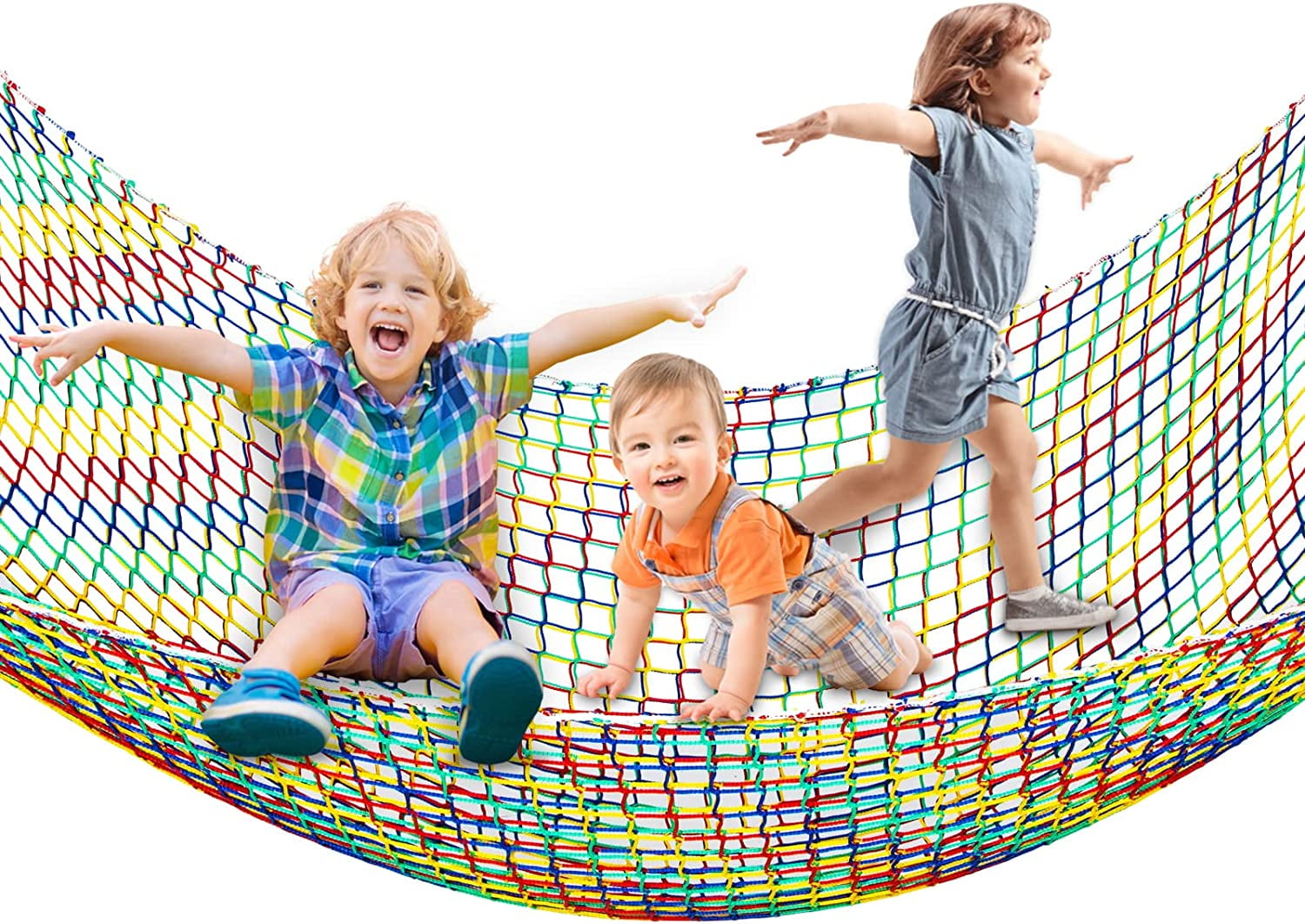 VEVOR Outdoor Climbing Cargo Net 6.6x10.5ft, 500lbs Capacity ...