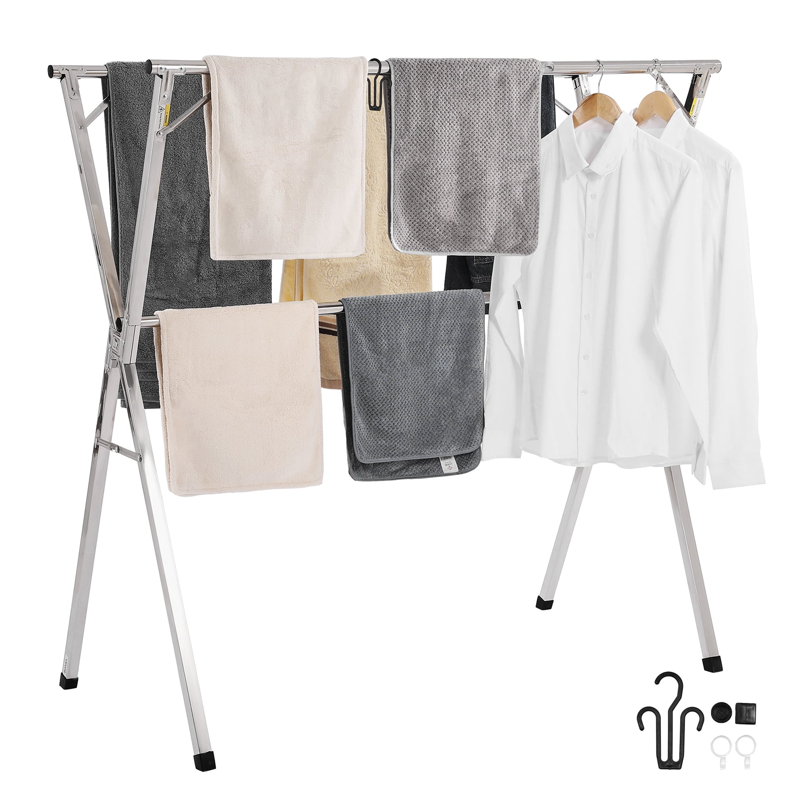 VEVOR Clothes Drying Rack, 2-Tier Telescopic Laundry Dryer Rack ...