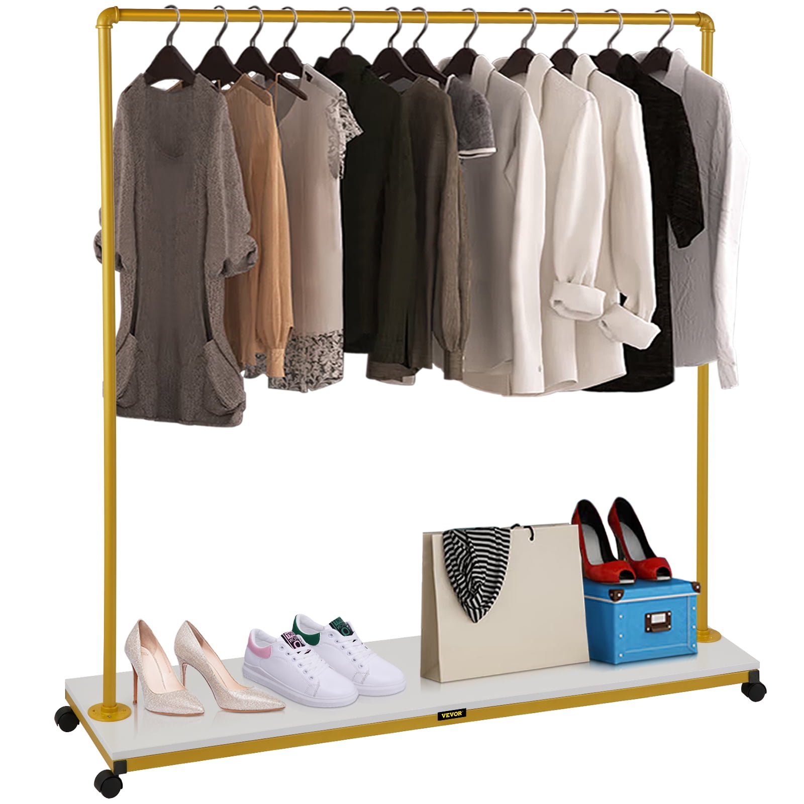VEVOR Clothing Garment Rack, 150 lbs Capacity, Heavy-duty Clothes Rack ...