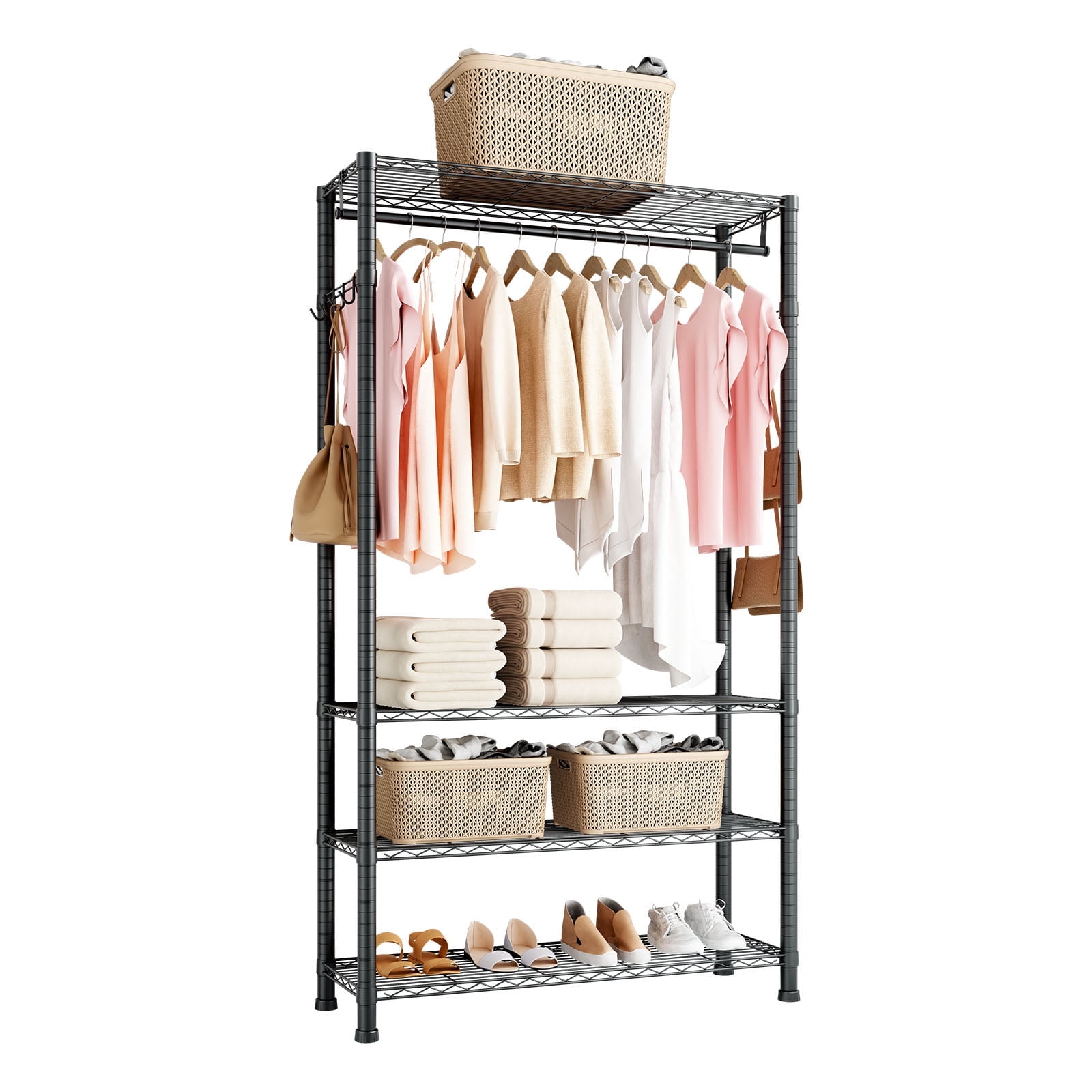 VEVOR Clothing Garment Rack, Heavy Duty Clothing Garment Rack, 4 ...