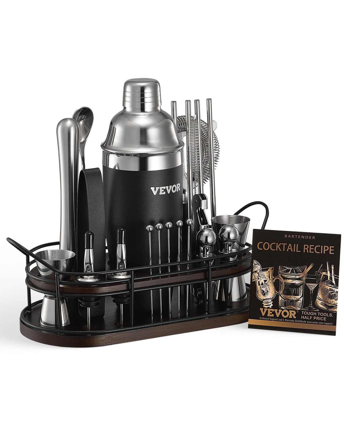 VEVOR Cocktail Shaker Set, 23-Piece Stainless Steel Bar Tools with ...