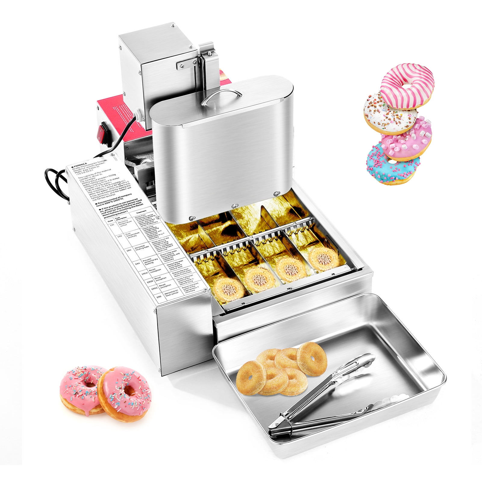 VEVOR Commercial Automatic Donuts Machine, 4 Rows Donuts Making ...