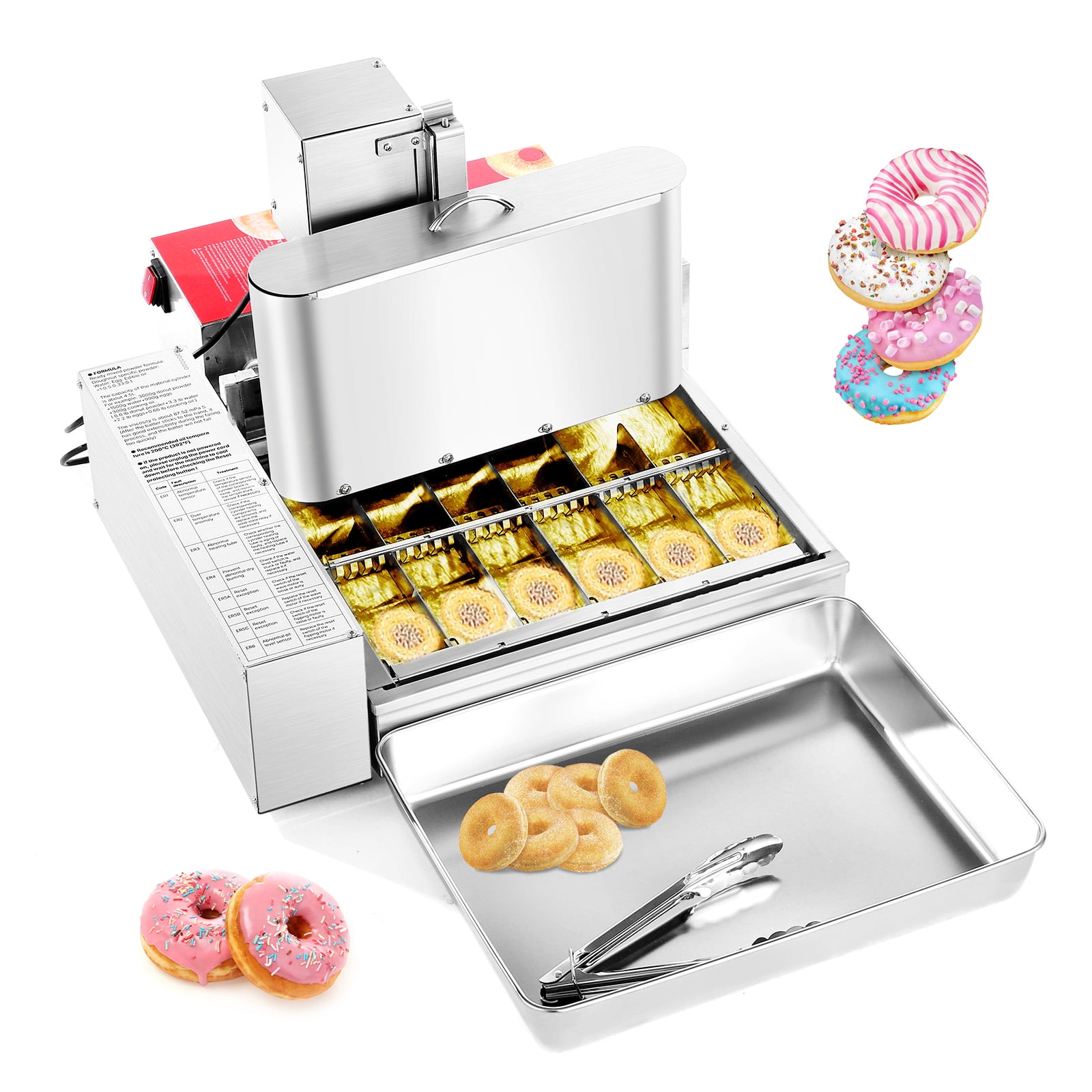 VEVOR Commercial Automatic Donuts Machine, 6 Rows Donuts Making ...