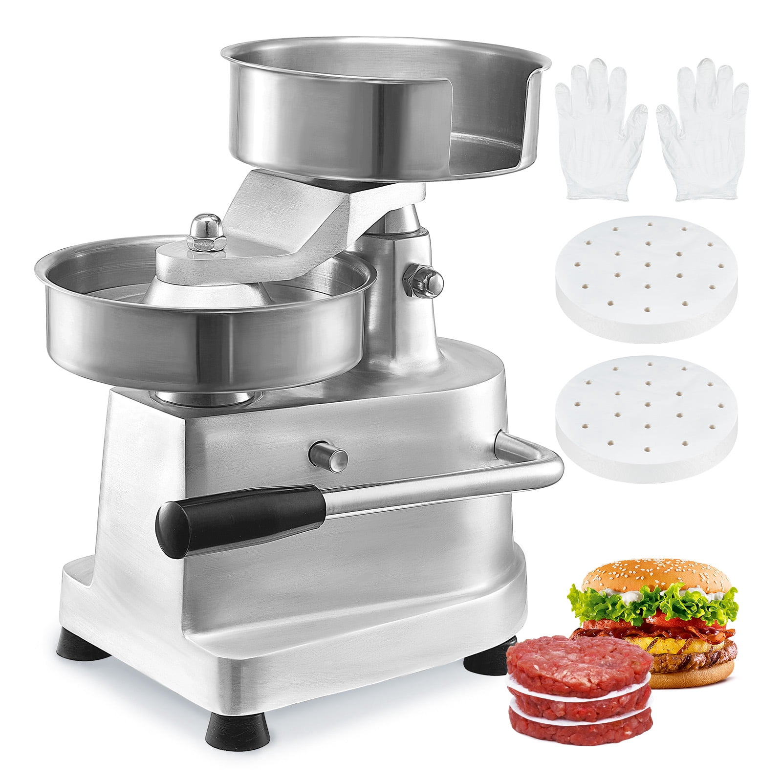 VEVOR Commercial Burger Patty Maker, 150mm/6inch Hamburger Beef Patty ...