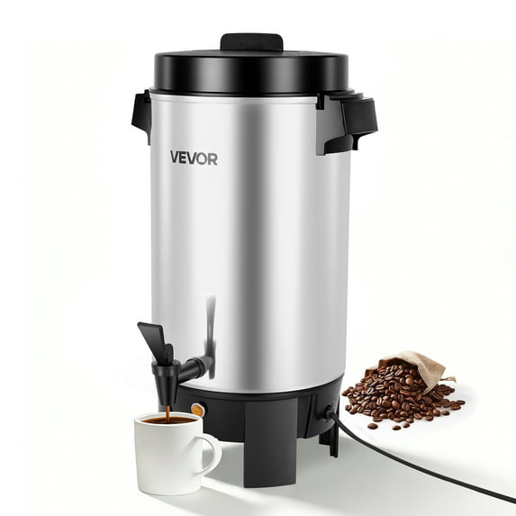 VEVOR Commercial Coffee Urn, 40 Cup 203oz Hot Beverage Dispenser with ...