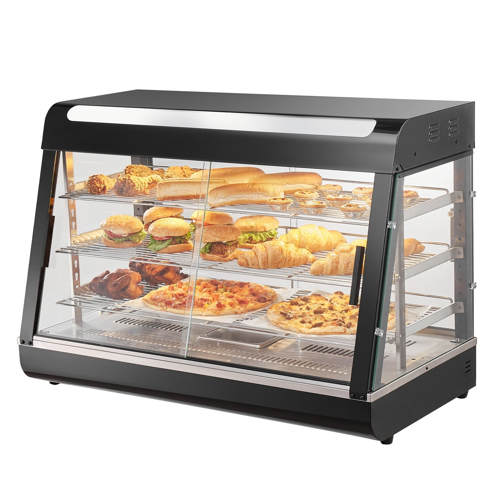 VEVOR Commercial Food Warmer Display Food Display Warmer for Hamburger ...