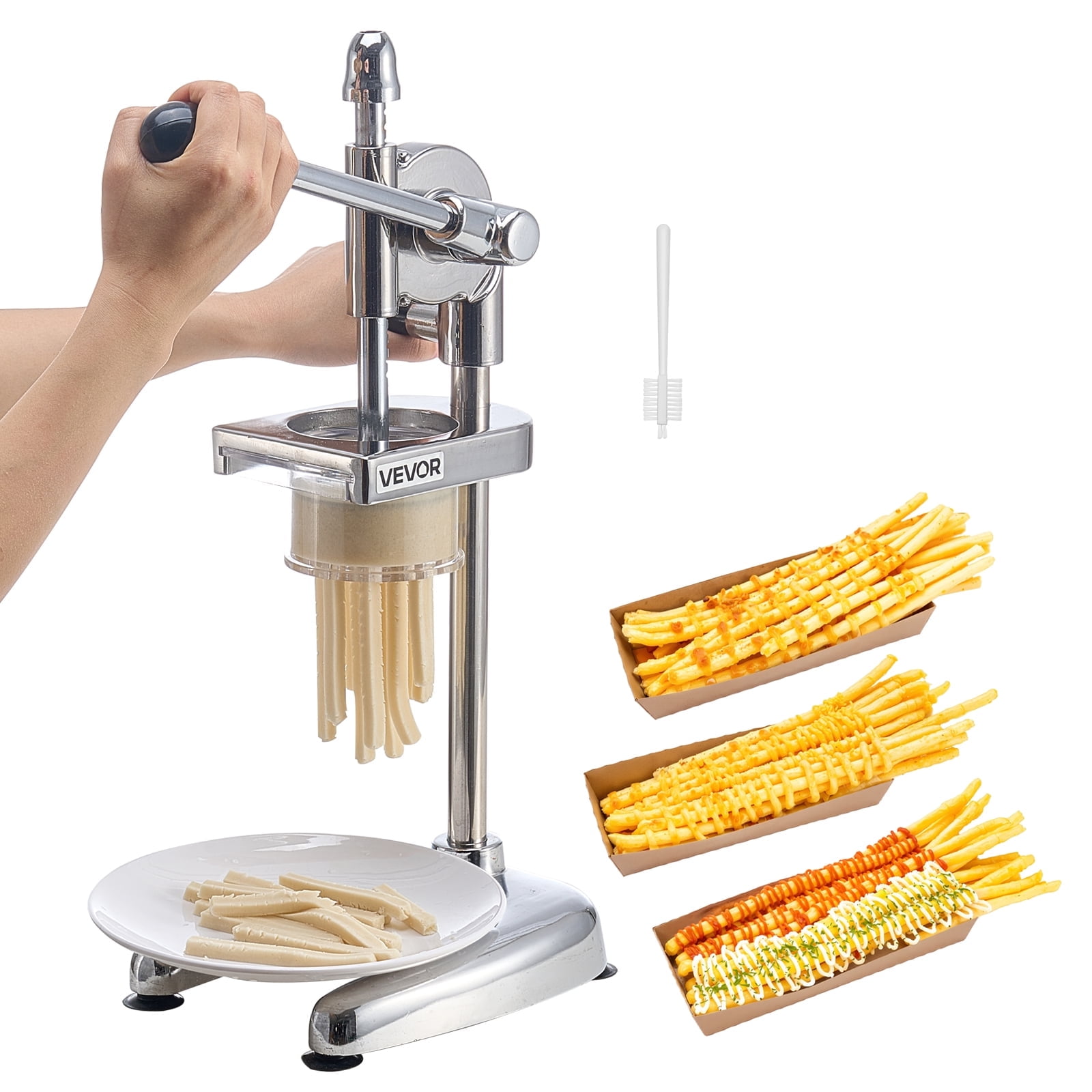 VEVOR Commercial French Fry Cutter, Stainless Steel Fried Potato Strips ...