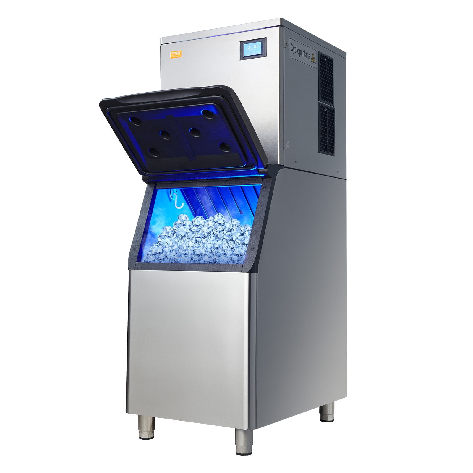 VEVOR Commercial Ice Maker, 360LBS/24H Production and 330.7 lbs Storage ...