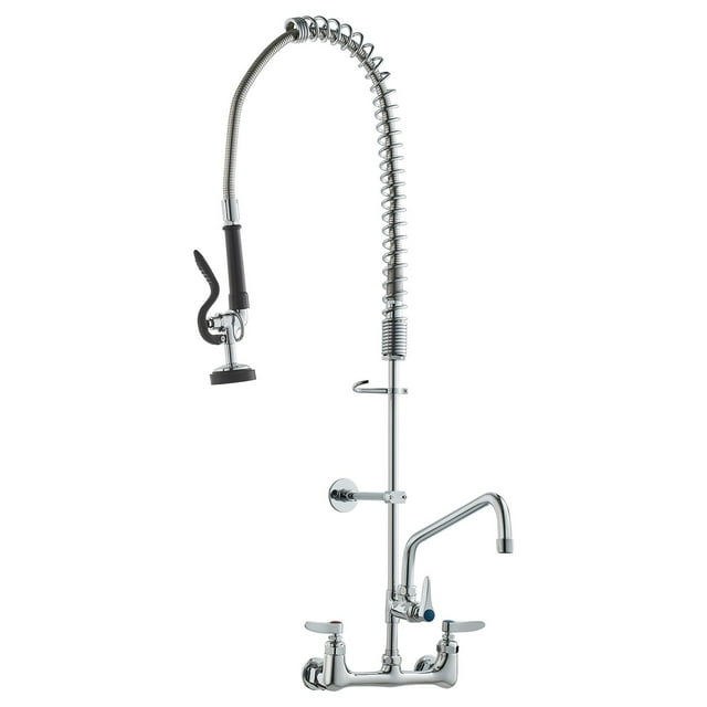 VEVOR Commercial Kitchen Faucet with Pre-Rinse Sprayer, 44-Inch Height ...